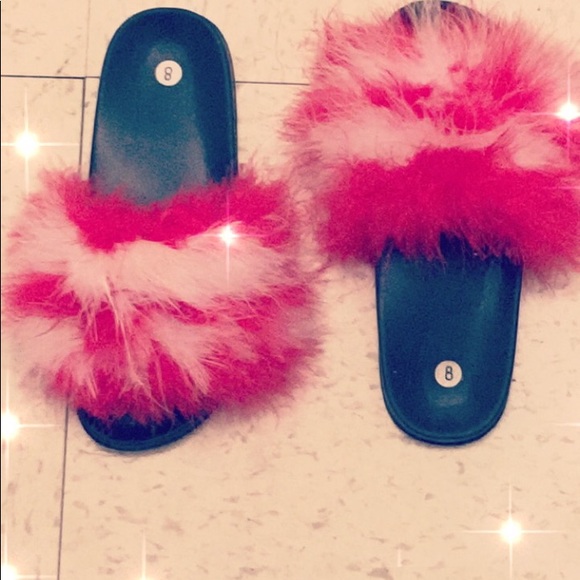 Shoes | Fluffy Slides | Poshmark
